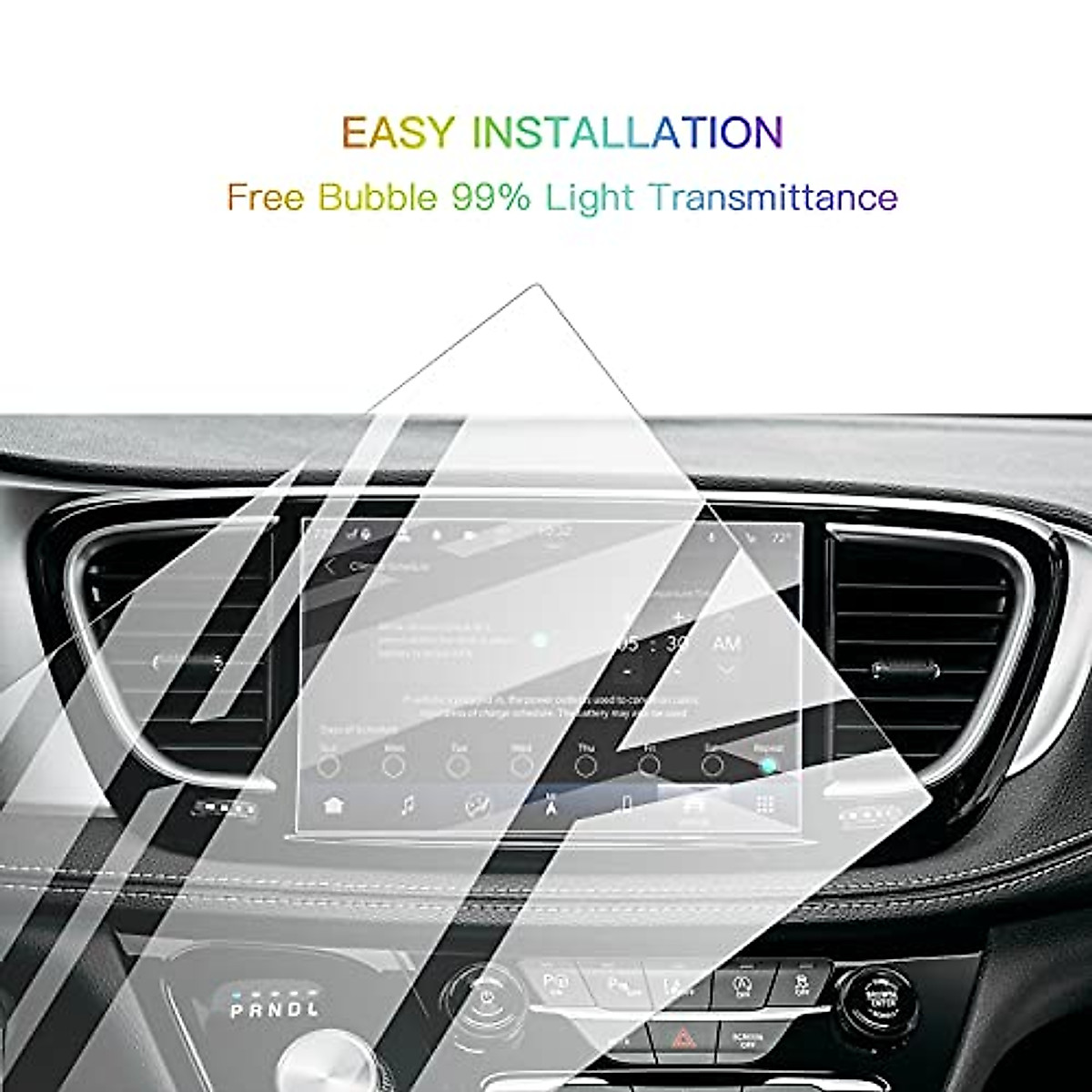 SKTU for 2021 2022 2023 Chrysler Pacifica Screen Protector Dodge Durango Uconnect 10.1In Navigation Display 2023 Chrysle r Pacifica Accessories Tempered Glass 9H Hardness Anti Glare & Scratch HD Clear Touch Screen Protective Film