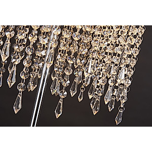 GDLMA Floor Lamp, Crystal Lava Lamp, Raindrop Standing Light for Bedroom, Living Room or Gift Silver