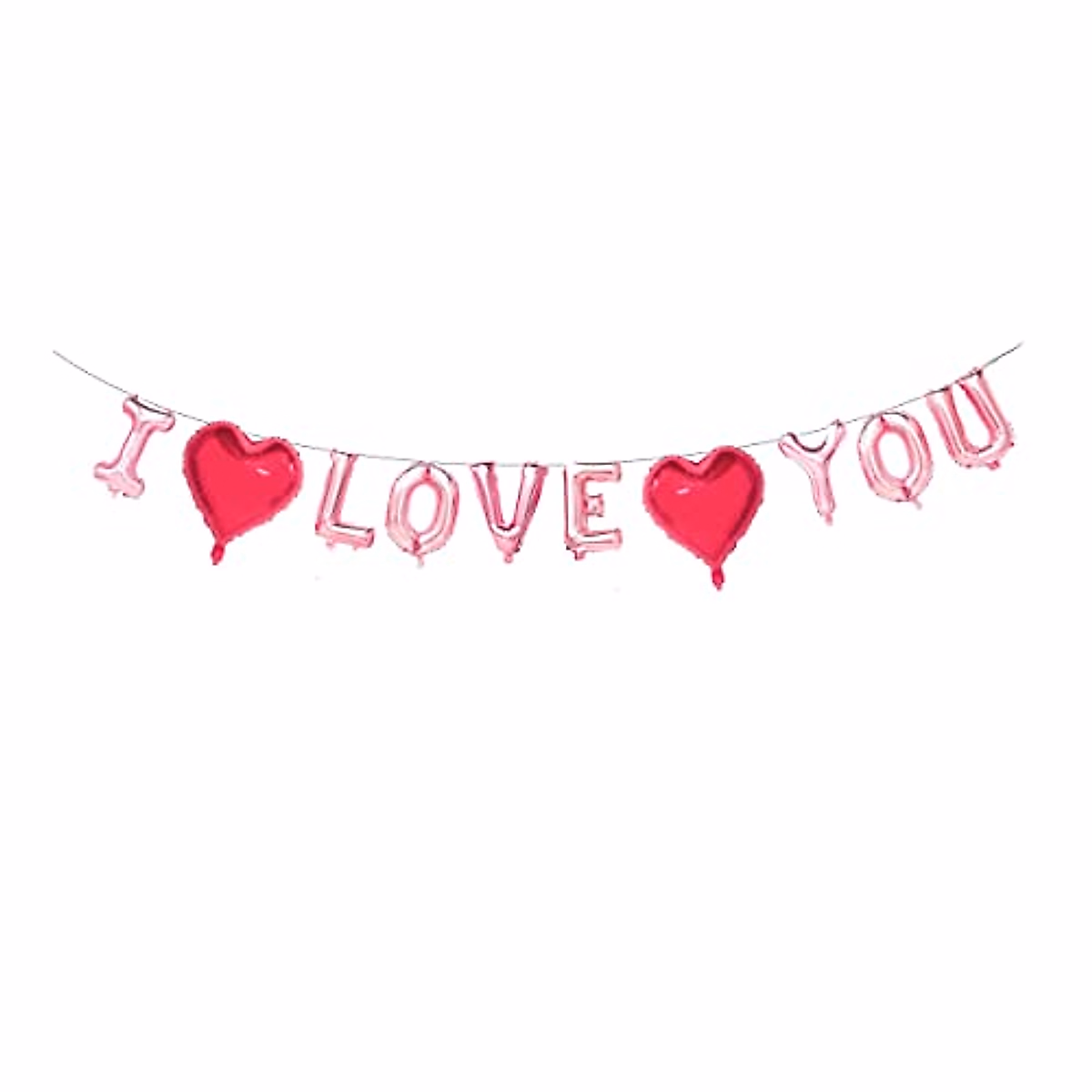 GUFEEL Valentine's day balloon decoration,I LOVE YOU Balloons decoration，Valentine's day balloon party decoration, Valentine's day heart balloon supplies