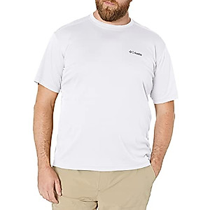 Columbia Men's Meeker Peak Short Sleeve Crew, White, Large