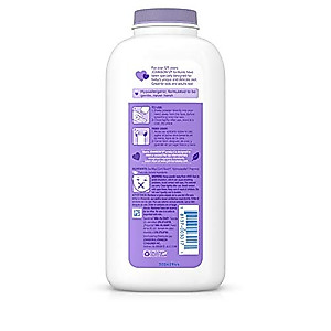 Johnson's Lavender Baby Powder with Naturally Derived Cornstarch, Hypoallergenic and Paraben Free, 15 oz