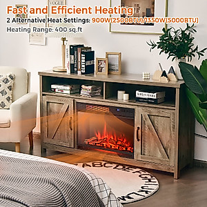 ORALNER Electric Fireplace Insert 25 Inch, Recessed Fireplace Heater with Adjustable Brightness, Remote Control & 6H Timer, Overheating Protection, 900W/1350W Fireplace Insert for TV Stand, Black