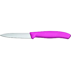 Victorinox Swiss Classic 2 Piece Paring Knife Set Straight Edge Pointed Tip - Pink