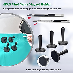 REEVAA Professional Vinyl Wrap & Window Tint Tools, 48PCS Tools Kit, Windshield & Magnet Micro Squeegee Kit