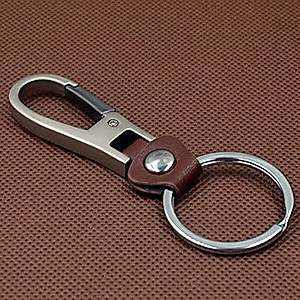 FSSGJYJ Leather Valet Key Chain Key Ring for Men and Women,Smart Gift Idea (Chrome)