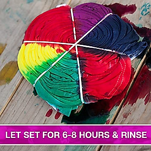 Tulip One-Step Tie-Dye Party, 18 Pre-Filled Bottles, Creative Group Activity, All-in-1 Fashion Design Kit, 1 Pack, Rainbow