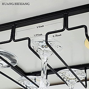 Household Wine Glass Rack, Wine Cabinet Goblet Rack, Wine Glass Rack, Wine Rack Hanging Rack (3 Rows 1 Pack)