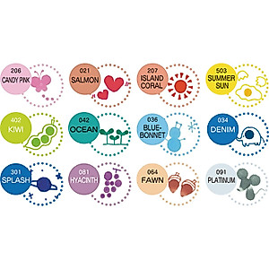 Kuretake Zig Clean Color Dot Pens Water Based Marker, 12 Colors Set (TC-6100/12V)