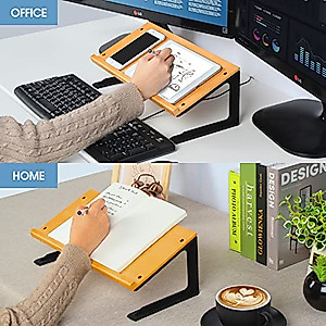 J JAKCUBE Design Tablet Smartphone Book Stand Desk, Wooden Display Organizer, Document Copy Notebook Holder for Monitor - MK294D