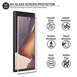 Olixar Case with Screen Protector for Samsung Galaxy Note 20 Ultra, Stylish 2 in 1 Protection - Defend Your Phone & Screen from Drops, Shocks and Scratches - Sentinel - Black