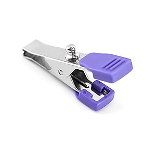 QWORK Veterinary Electrode Clip, 5 Pack Universal Accurate EKG/ECG Limb Clip Multi-Function Clamp Adapters for Electrode Resting Tabs, Snap Pinch Needle Banana