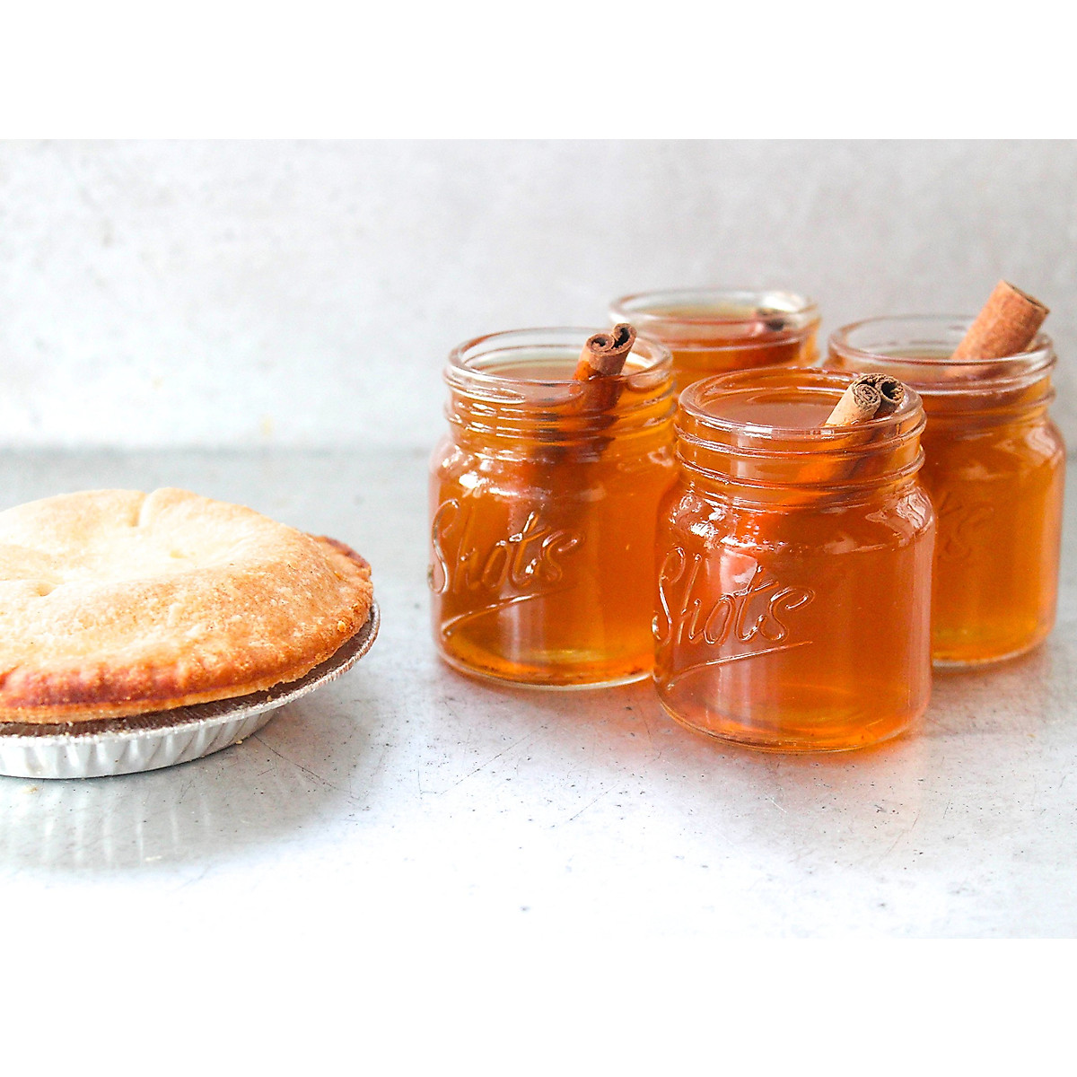 Circleware Mini Mason Jar Heavy Base Shot Glasses Set of 6 Fun Party Home Entertainment Dining Beverage Drinking Glassware Tumbler Whiskey Coffee Espresso Liquor Bar Jello Cups, Script, 4.9 oz