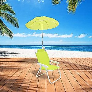 BESTOYARD 1 Set Outdoor Portable Kids Umbrella Beach Chair Lounge Chair Sun Block Stool Party Supplies Home Party Decor