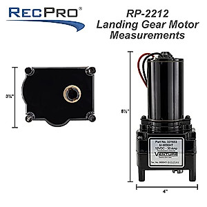 RecPro RV Landing Gear Motor | Heavy Duty Replacement Motor for Stabilizer Systems | Direct Replacement for Lippert 196308