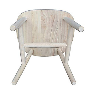 International Concepts IC Toddler's Wooden Chairs - Set of 2, Durable Solid Wood Construction, Perfect for Kids Room or Play Area, Easy to Customize and Paint - Unfinished