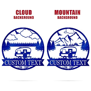 Personalized Retro Camper Outdoor Metal Sign | Camper Decor | Camping Gift | Happy Campers Sign | Custom Camping Name Wall Art | Airstream