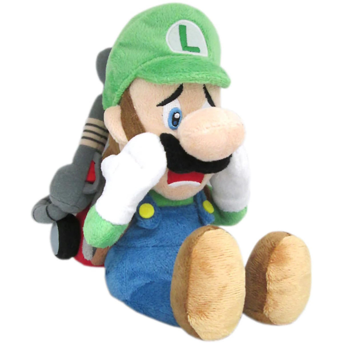 Little Buddy Super Mario Series Luigi's Mansion 10"" Scared Luigi with Strobulb Plush, Multi-Colored