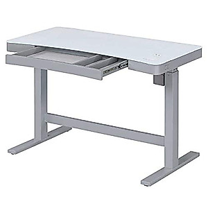 TRESANTI Adjustable Height Desk, White