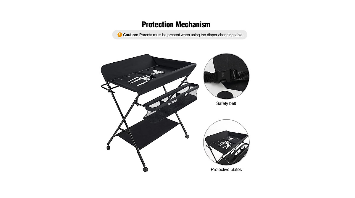 RedSwing Portable Baby Changing Table, Adjustable Height Diaper ...