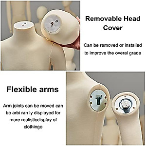 Sewing Mannequin for 1 2 3 4 5 6 7 8 9 10 11 12 13 14 Years Old Child, Pinnable Tailor Dressmaker Dummy with Soft Arms & Legs, Home Office Shop Retail Stores Use ( Size : 5 Years Old )