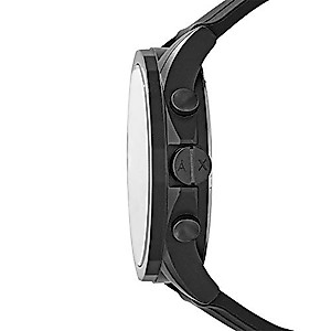 Armani Exchange Men's Outerbanks Silicone Watch, Color: Black/Tan Silicone (Model: AX1343)