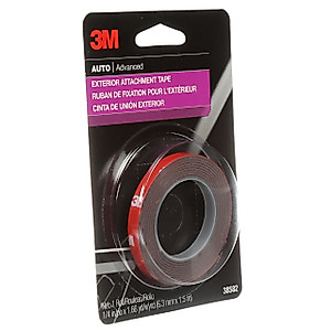 3M Auto Exterior Attachment Tape, 38582, 1/4 in x 5 ft