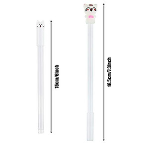 Cartoon Cat Gel Ink Pens Cats Rollerball Pens Cute Black Writing Pen for Kids Home Office School Gift Supplies (30 Pieces)