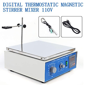 HinLIaDa Magnetic Stirrer, 10L 300W Hot Plate Stirrer, Thermostatic Magnetic Stirrer, Digital Heating Lab Mixer Hot Plate, 1250 RPM Magnetic Stir Plate with Temperature Control & Timing Adjusting