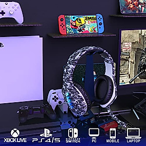 targeal Gaming Headset with Microphone - for PC, PS4, PS5, Switch, Xbox One, Xbox Series X|S - 3.5mm Jack Gamer Headphone with Noise Canceling Mic - Camo