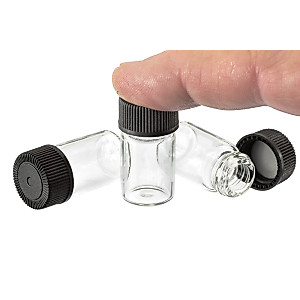 SE Glass Vials with 1" x 9/16" Diameter (Pack of 144) - GB1