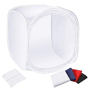 Neewer® 32x32 inch/80x80 cm Photo Studio Shooting Tent Light Cube Diffusion Soft Box Kit with 4 Colors Backdrops (Red Dark Blue Black White) for Photography