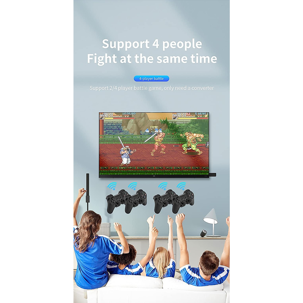 NUBSUP UB-66 Video Game Console 4K HDMI-Compatible Game Stick Built in 3500 Retro Game TV Console Support for P1/FC/GBA