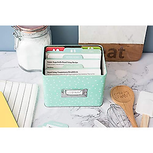 American Crafts Sweet Sugarbelle Recipe Card Tin by Light Green