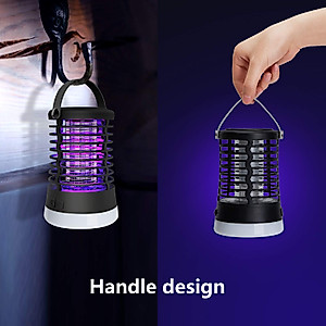 Bug Zapper Outdoor Bug Repellent Rechargeable Camping Lamp Waterproof Mosquito Killer Fly Trap Mosquito Repellent Portable Bug Zapper for Outdoor, Patio, Camping Accessories, Camping Gear Must Haves