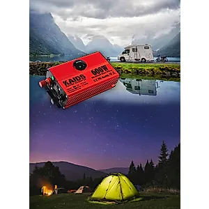 KAIDS Power Inverter Full Power 600W Car Inverter Laptop Charger Peak 1200W DC 12V to 110V AC Car Inverter USB Ports Charger Adapter Car Plug Converter with Switch and Current LED Screen (600w)