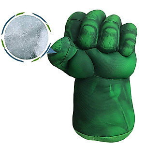 Superhero Gloves for Kids Superhero Toy Superhero Hands Kids Soft Plush Superhero Fists Cosplay for Boy Christmas Halloween Birthday Gift (green)