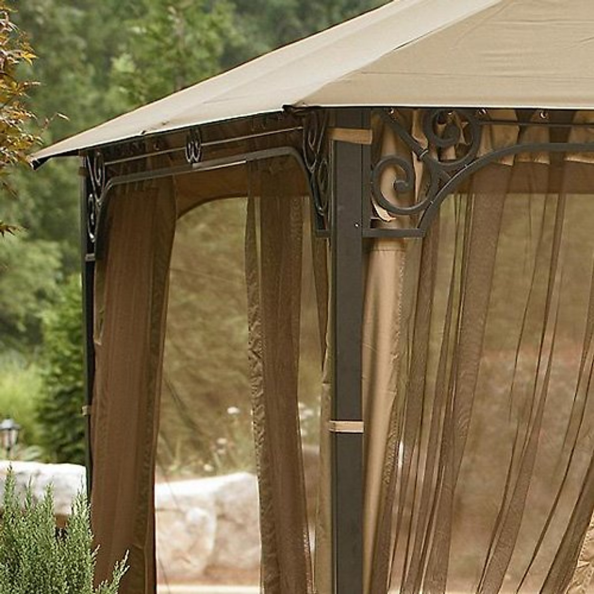 Garden Winds Fair Oaks Gazebo Replacement Canopy Top Cover - RipLock 350