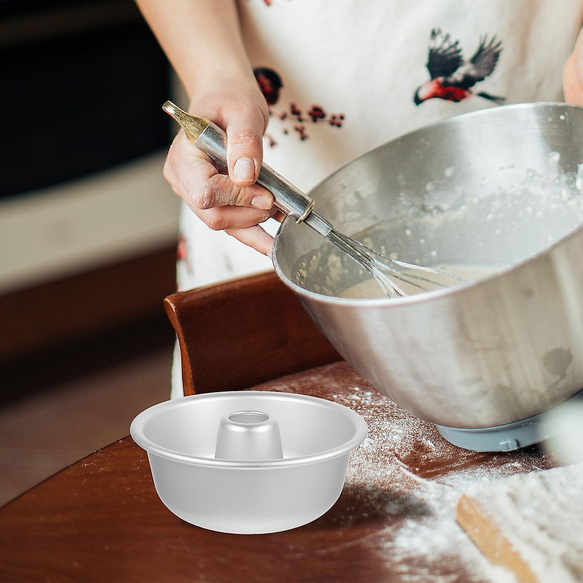 ifundom Cake Pan Nonstick Bakeware Food Cake Pan Home Baking Cake Pans Round Cake Pans Aluminum Alloy Cake Pan Set for Home Party