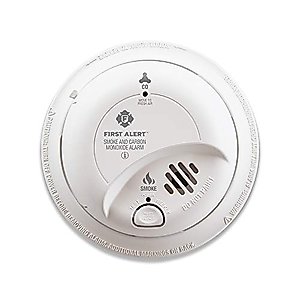 FIRST ALERT SC9120B Combination Alarm with Adapter Plugs for Easy Replacement