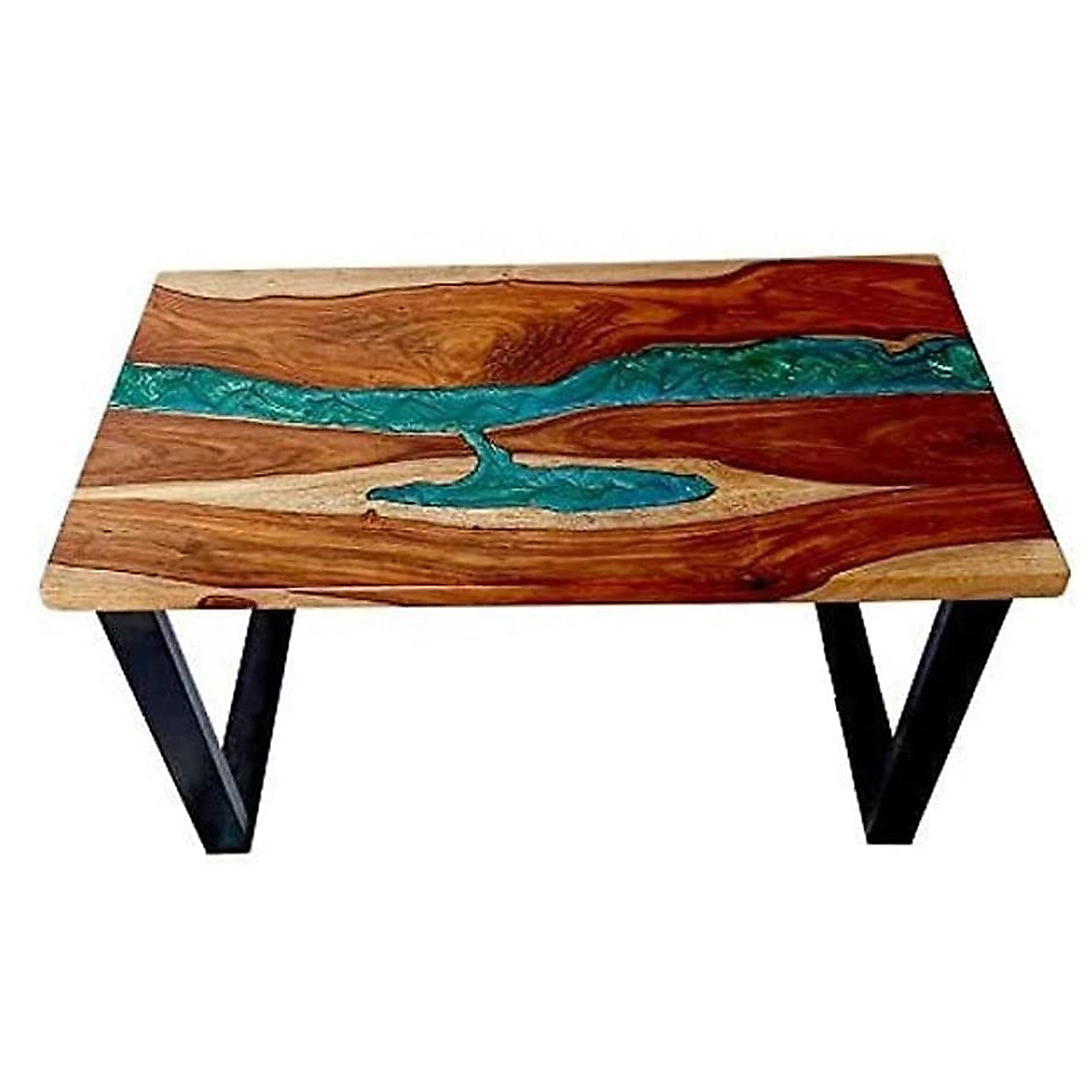 Epoxy Table, Live Edge Wooden Table, Epoxy Resin River Table, Natural Wood,Dining Table, Natural Epoxy Table, Resin Table 42" x 72" Inches