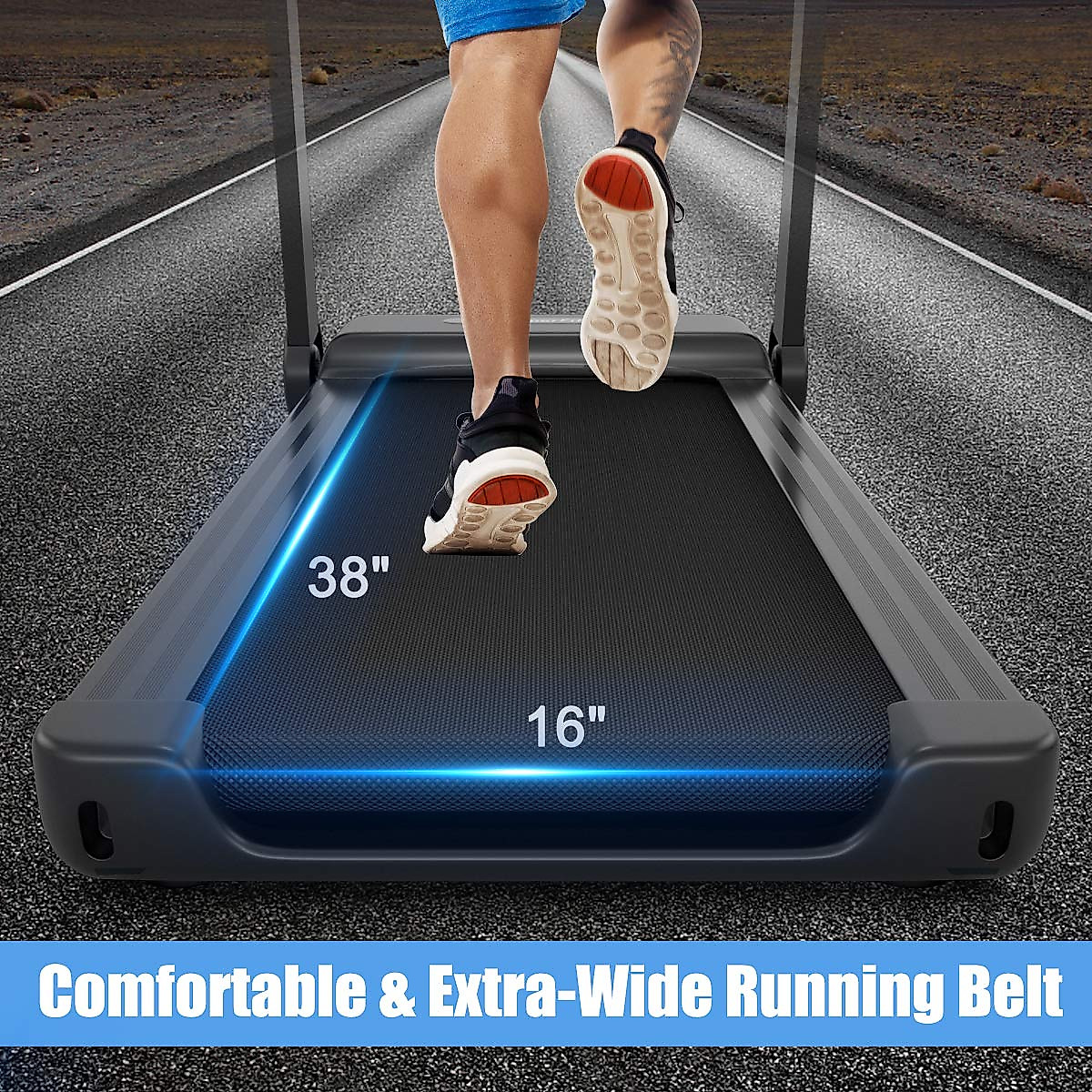 Goplus Heavy Duty Treadmill for Gym, Superfit Electric Treadmill with App Control, Large LED Digital Display, 12 Preset Programs, Walking Jogging Running Machine for Home Office