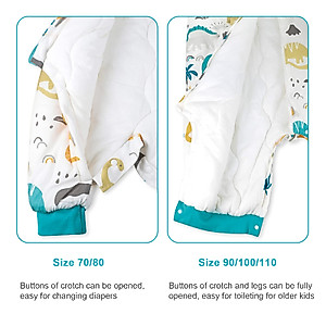 MooMoo Baby Sleep Sack Baby Sleeping Bag with Feet Winter Toddler Wearable Blanket with Legs Thicken 2.5 Tog Boy 12M-6T