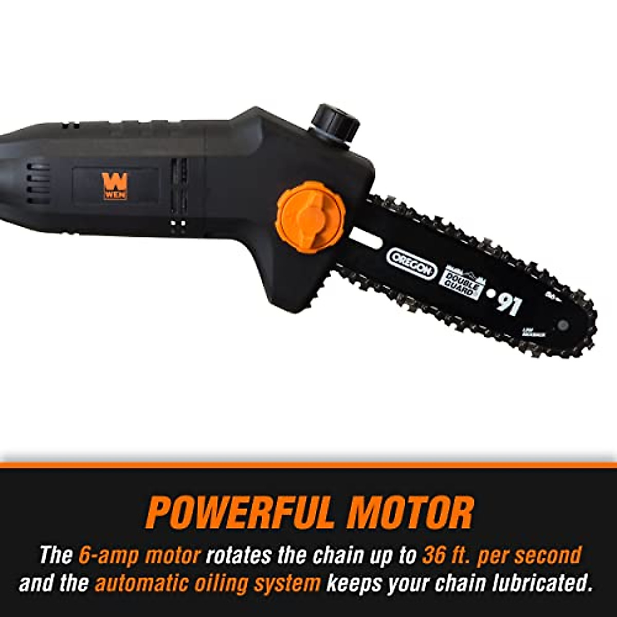 WEN 4019 6-Amp 8-Inch Electric Telescoping Pole Saw