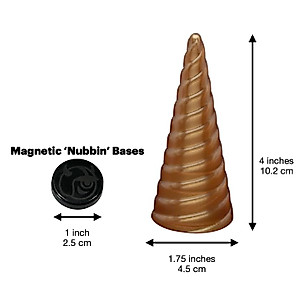 Helmet Flair MagNeatOhz Unicorn Horn for Helmet | Made in USA | Helmet Accessory for Bike Helmet, Ski Helmet | Magnetic Attachment | Interchangeable (Helmet Not Included)