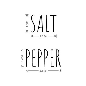 Salt and Pepper Shakers Jar Canister Can Container Sealed Pantry Labels Vinyl Decal Board Chalkboard Kitchen Coffee Sugar Tea Flour sticker storage Organizer Home