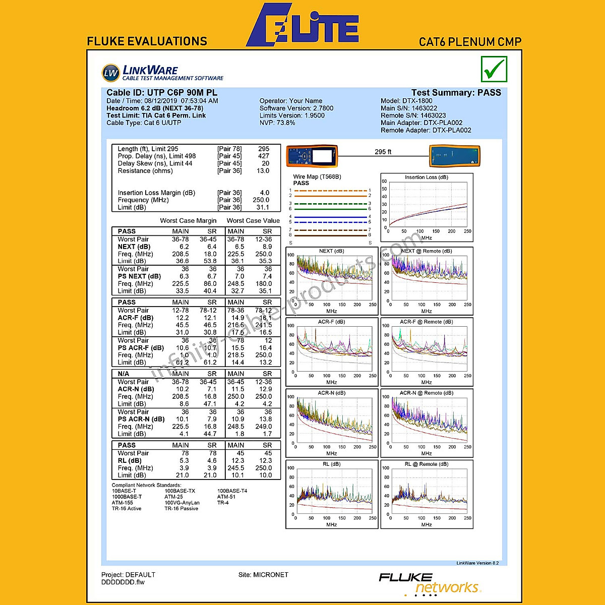 Infinity Cable Cat6 Plenum 550MHz CMP 23AWG UTP, 1000 Feet, Solid, 100% Pure Copper, UL Certified, Easy to Pull (Reelex II) Box, Blue