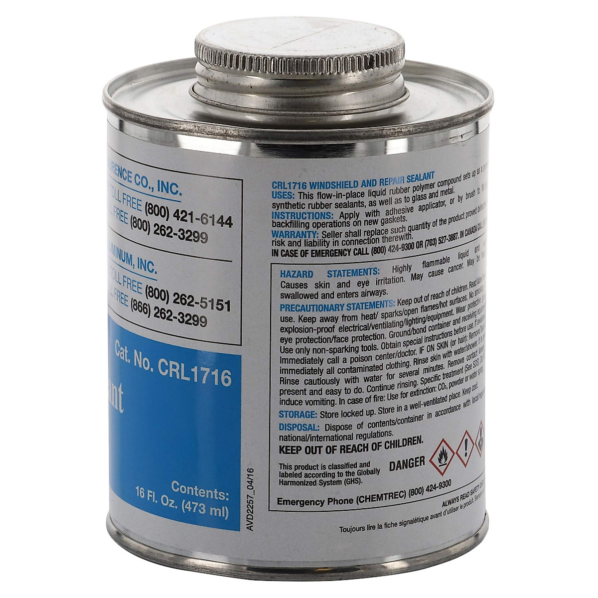 CRL Pint Windshield and Repair Butyl Sealant - Pint Can