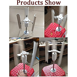 30W 3 Phase Permanent Magnet Small Wind Turbine Generator Kit DIY Vertical Axis Wind Turbine Model Toy Night Light Making 1-12V Windmill Power Teach Mode for Teaching Lectures(12V,30W)