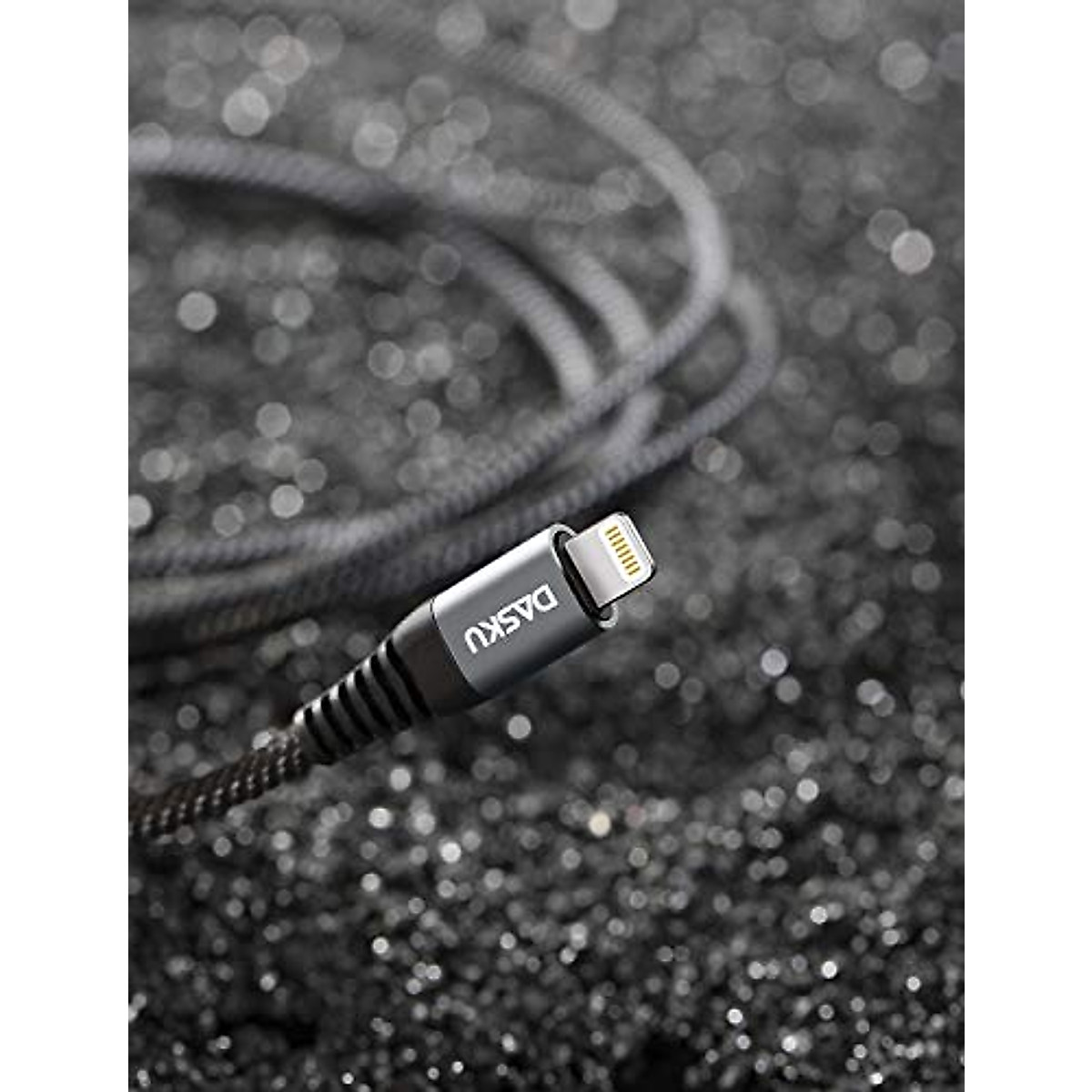 Dasku Lightning Cable 3ft 3Pack Nylon Braided Heavy Duty iPhone Charger Cable Cord Black Compatible with iPhone 14/13 / 12/11 / Pro Max/X/Xs Max/Xr /8 Plus/ 7 Plus/ 6S Plus / 6 Plus/iPad Mini/Air