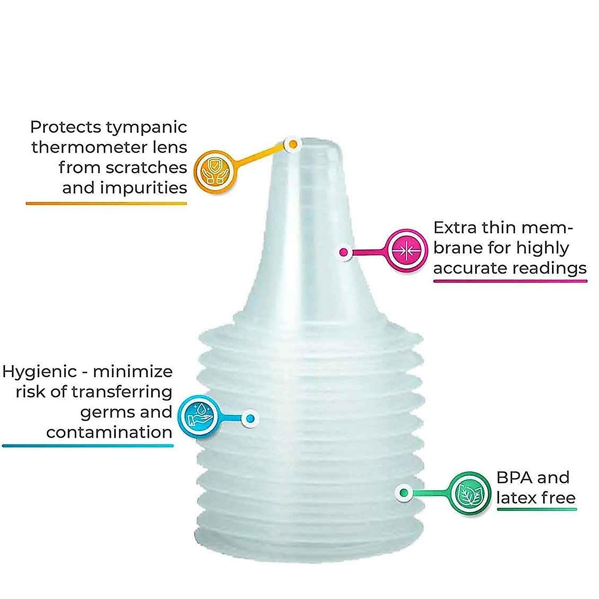 400 Pack Ear Thermometer Probe Covers, Disposable Refill Lens Filters Caps Compatible for All B raun Models Digital Thermometers Sleeve